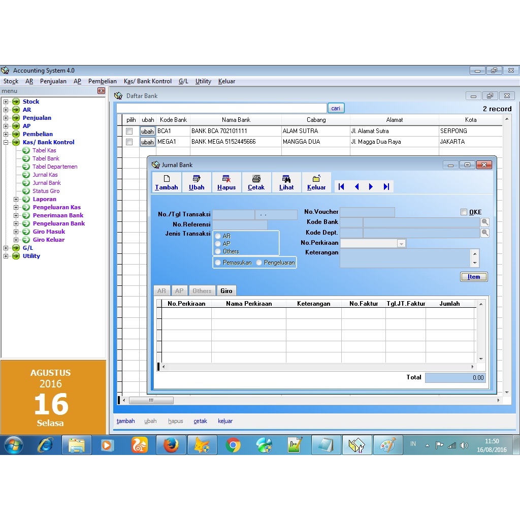 Jual Software akuntansi pembukuan Kas Bank dan General Ledger. | Shopee ...