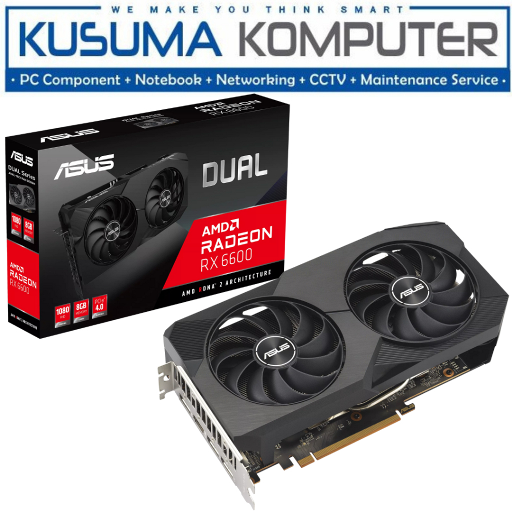 Jual ASUS RX 6600 V2 Dual 8GB GDDR6 VGA RX6600 | Shopee Indonesia