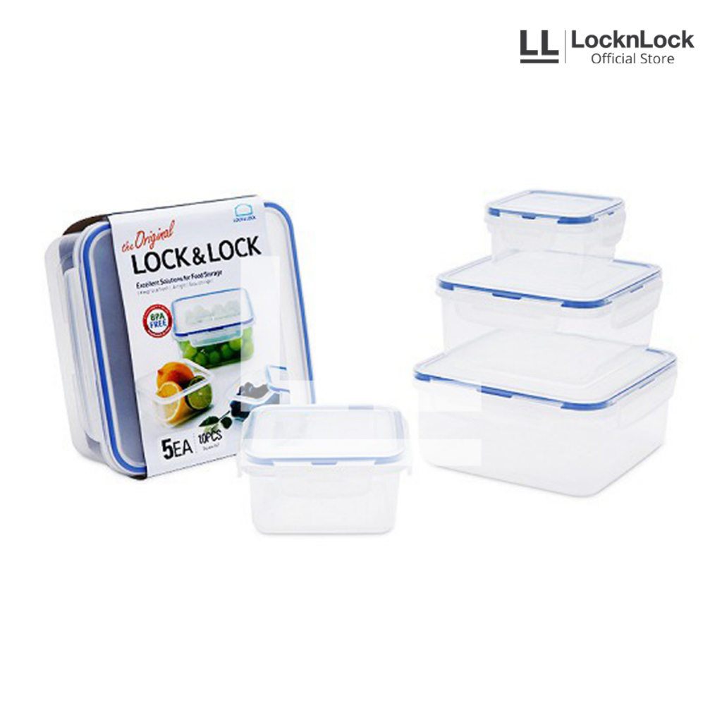 Jual LocknLock Classic Gift Set Special Square 5Pcs - HPL980CLQ5 ...