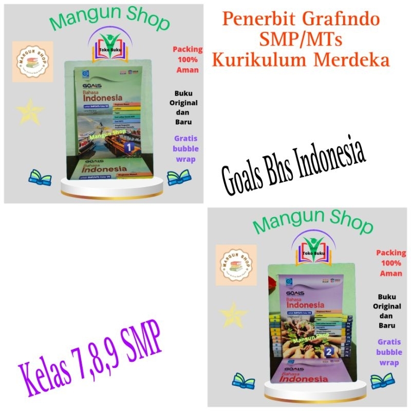 Jual Buku Goals Bahasa Indonesia Kelas 7,8,9 SMP/MTs Kurikulum Merdeka Grafindo | Shopee Indonesia