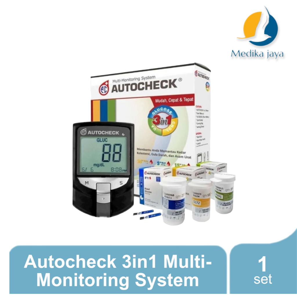 Jual Autocheck 3in1 Multi-Monitoring System / Alat Tes Gula Darah ...