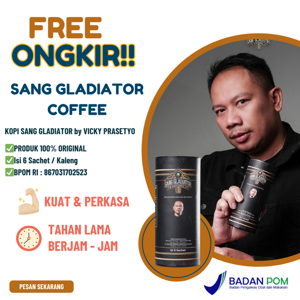 Jual Sang Gladiator Coffe sprti moncer coffee Original isi 6 sachet ...