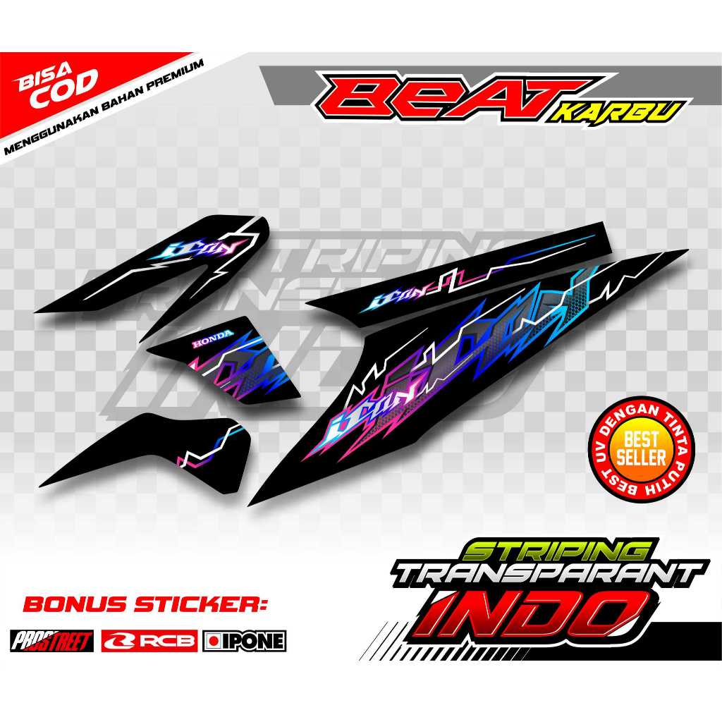 Jual STRIPING VARIASI MOTOR HONDA BEAT KARBU / STICKER LIST VARIASI ...