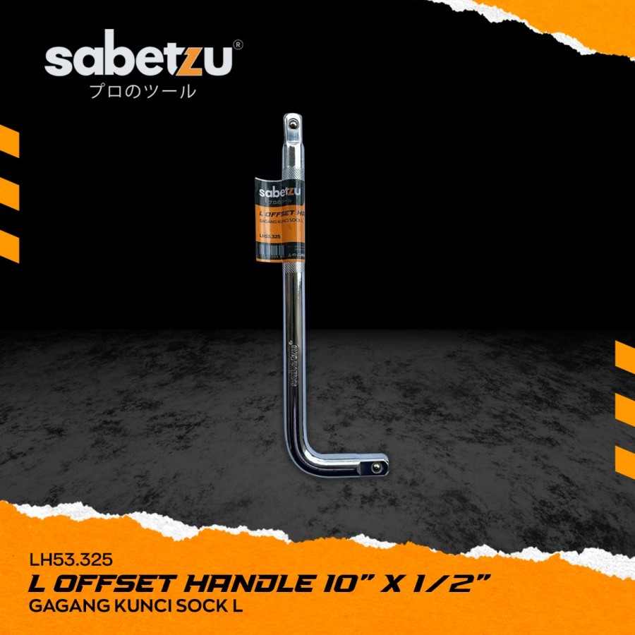 Jual Kunci sock l gagang kunci sok L 1/2" x 10 inch sabetzu offset handle Kunci Shock Sock Sok L ...