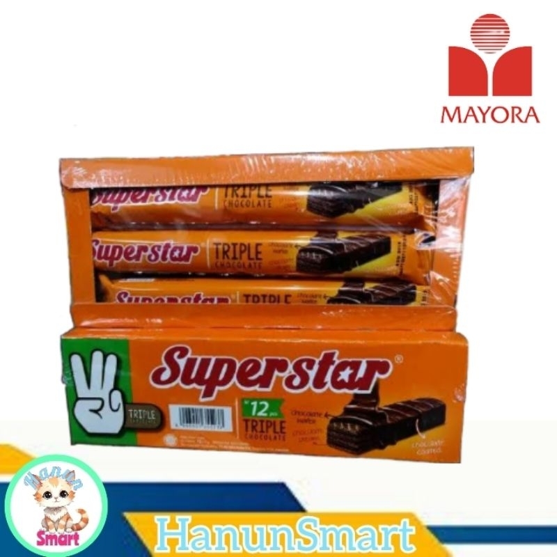 Jual wafer superstar triple chocolate mayora | Shopee Indonesia