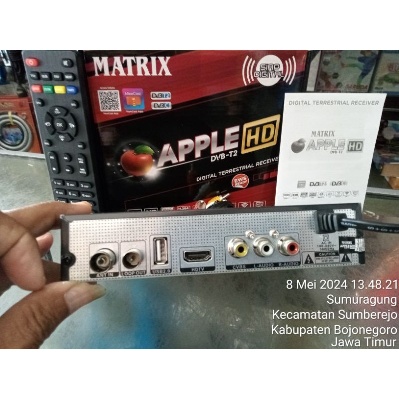 Jual ASLI Set Top Box Matrix Apple merah HD tv Analog jadi Digital ...