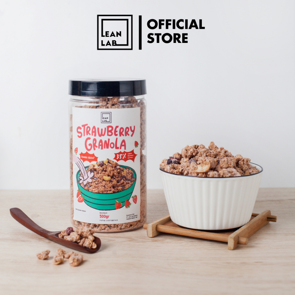 Jual Lean Lab Granola Strawberry 500gr | Shopee Indonesia