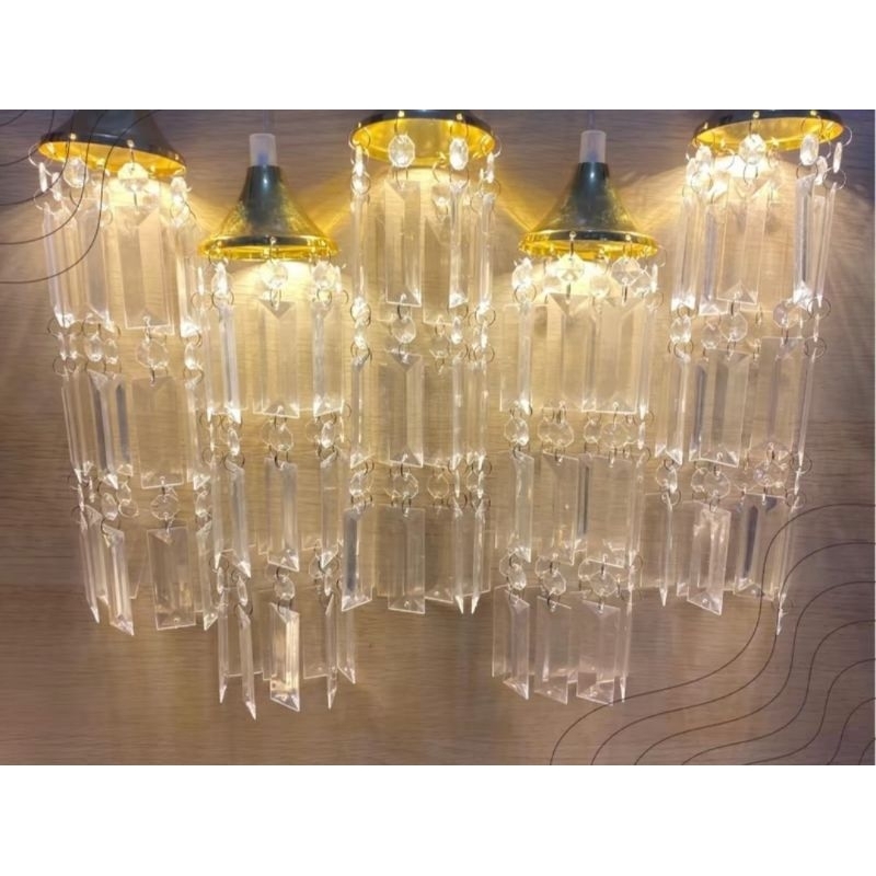 Jual LAMPU NGANTUNG RUMBAI AKRILIK 1SET ISI 10/LAMPH HIAS DEKORASI ...