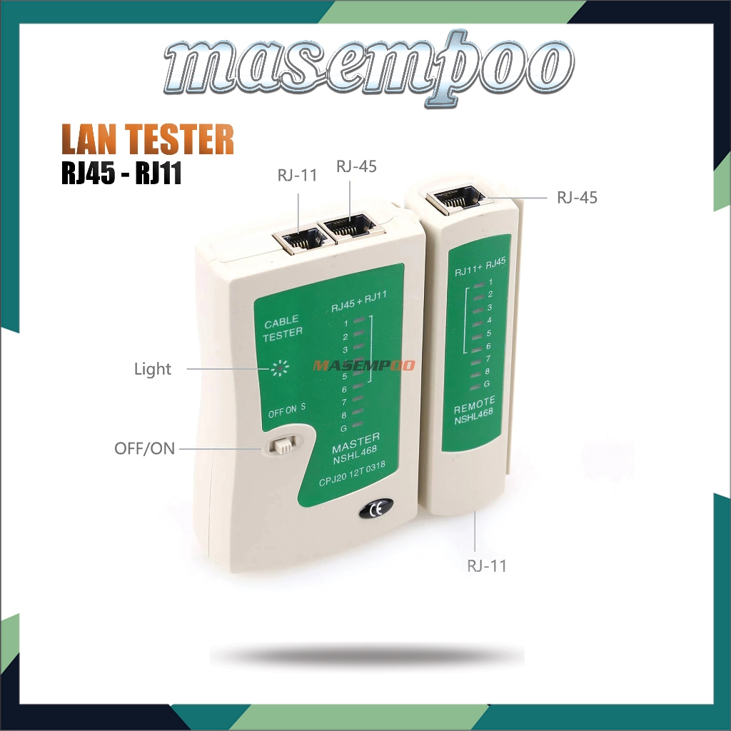 Jual Lan Tester Alat Penguji Kabel Lan RJ45 Telepon Tester Rj11 - alat ...