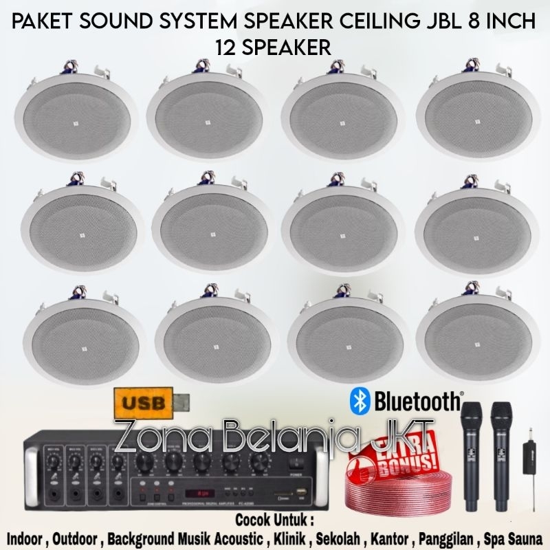 Jual PAKET SOUND SYSTEM SPEAKER RUANGAN CAFE RESTO KANTOR PANGGILAN KARAOKE SPEAKER CEILING JBL ...