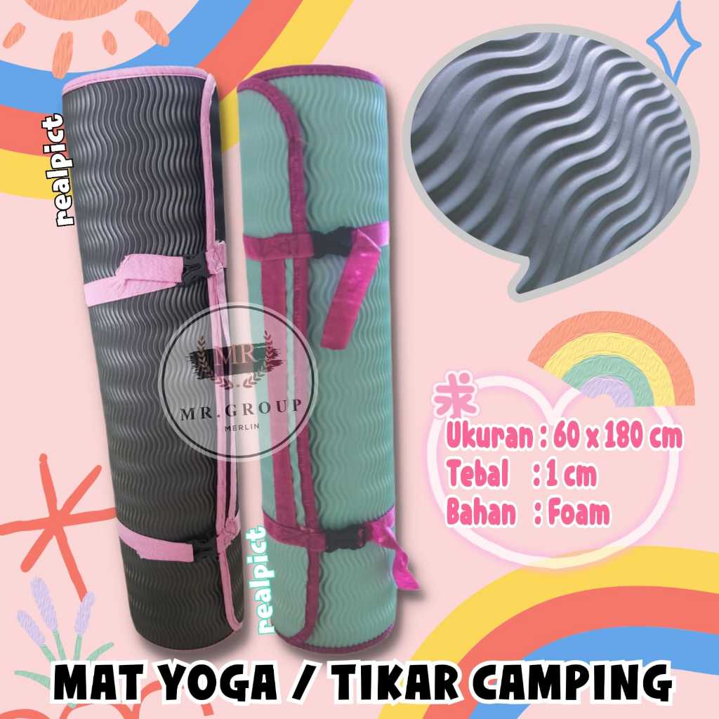 Jual MATRAS YOGA UKURAN 60X180CM TEBAL -+10MM BAHAN PVC KOKOH DAN ANTI ...