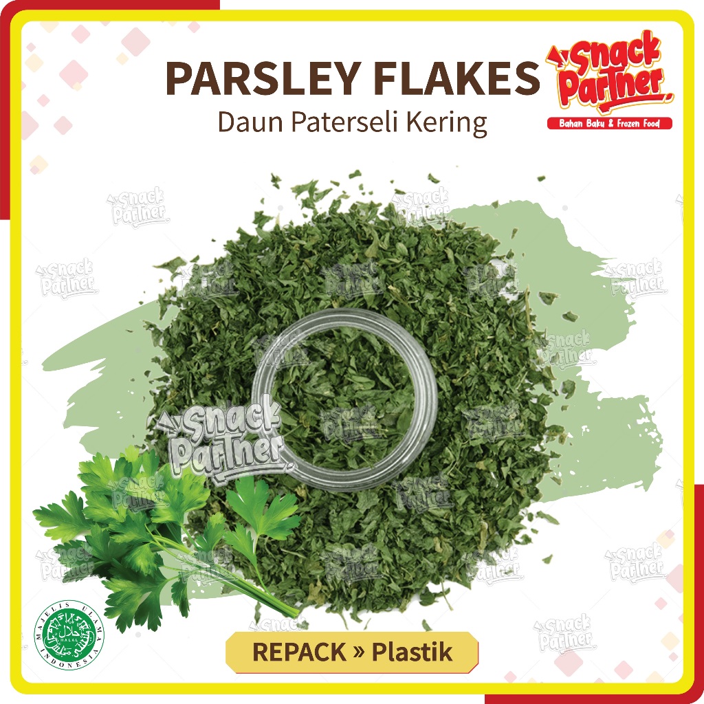 Jual PARSLEY FLAKES Repack 10 25 50 100 GR -Daun Paterseli Kering Tabur ...