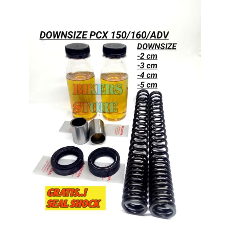 Jual PAKET CEPER DOWNSIZE SHOCK DEPAN LOWERING KIT HONDA PCX 150/160 ...