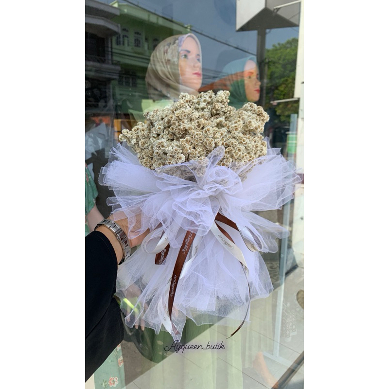 Jual 50 TANGKAI BUNGA EDELWISH PUTIH PREMIUM | BUNGA ABADI TIDAK RONTOK ...