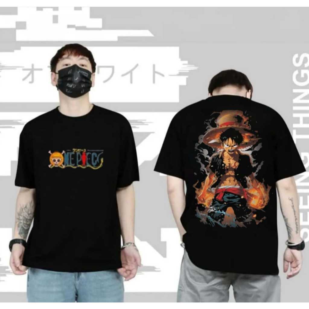 Jual BAJU KAOS ONE PIECE LUFFY TANGAN API/KAOS ANIME JEPANG ONE PIECE ...