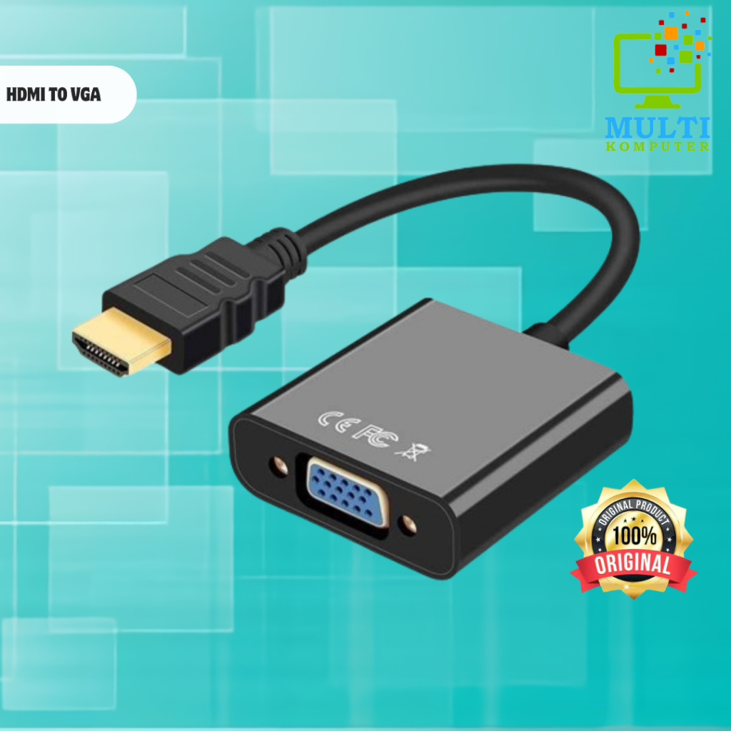 Jual HDMI TO VGA CONVERTER/KONEKTOR HDMI TO VGA | Shopee Indonesia