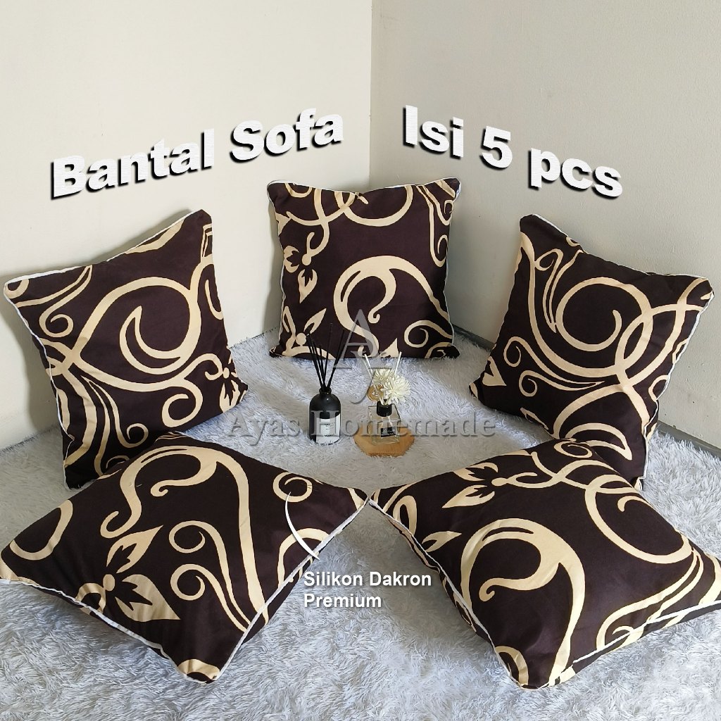 Jual (1 SET 5 PCS) Bantal Sofa Aesthetic Motif Tralis | Shopee Indonesia