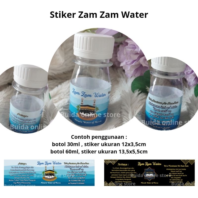 Jual stiker label Zam Zam Water Sticker kemasan botol air zamzam ...