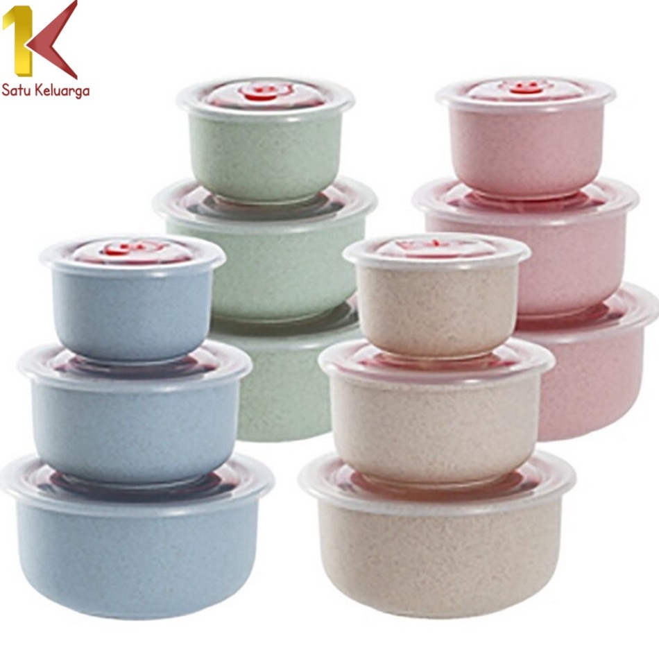 Jual CvV Satu Keluarga Mangkok Jerami Set Wadah C379 Mangkok Makan ...