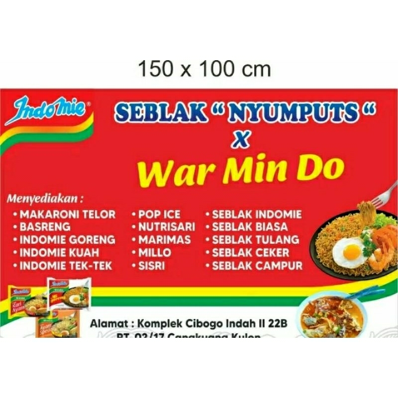 Jual SPANDUK BANNER WARMINDO WARUNG INDOMIE | Shopee Indonesia