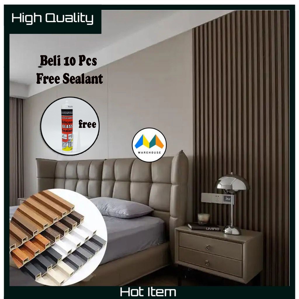 Jual MW Wood Panel WPC Wall Panel PVC Motif Kayu Dinding Kisi Kisi Kayu ...