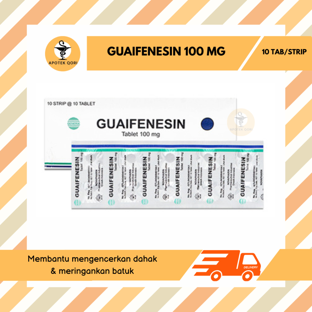 Jual GUAIFENESIN 100 MG STRIP 10 TABLET/OBAT BATUK BERDAHAK | Shopee Indonesia