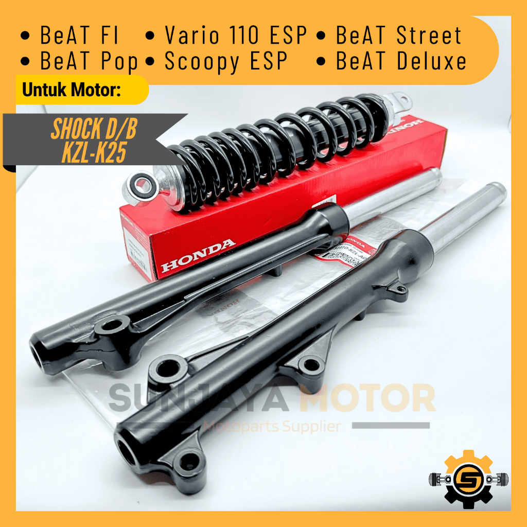 Jual Paket Shockbreaker Depan Belakang Kualitas Original Honda KZL-K25 Shock Depan Belakang Beat ...