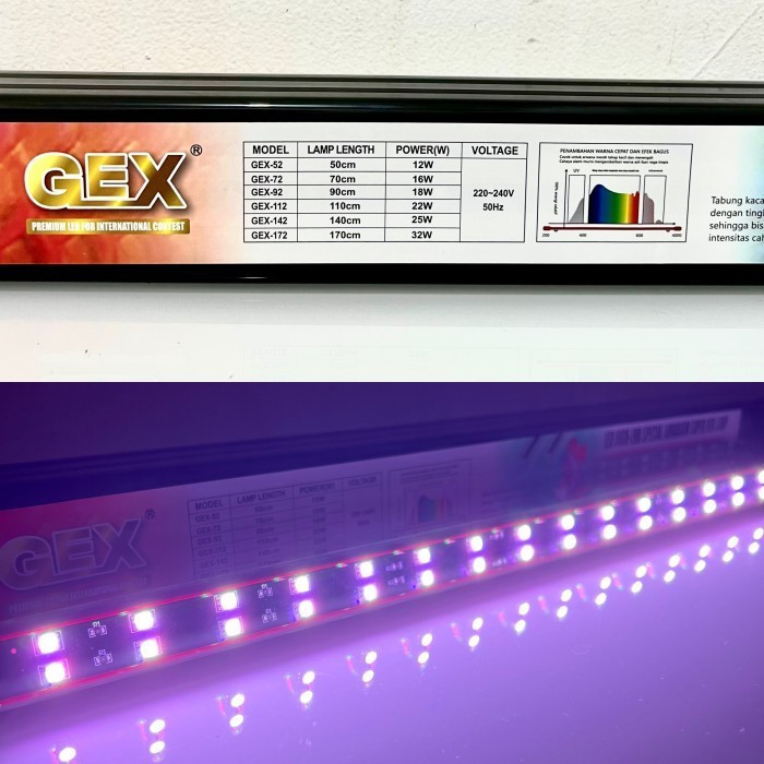 Jual LED AQUARIUM VIEW TANNING ARWANA - SAKKAI PRO T8 GEX 4D 600 16000K 18WATT | Shopee Indonesia