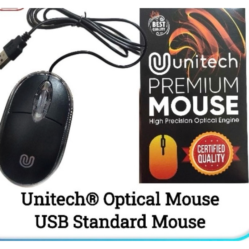 Jual Mouse Unitech Wired Optical (USB) | Shopee Indonesia