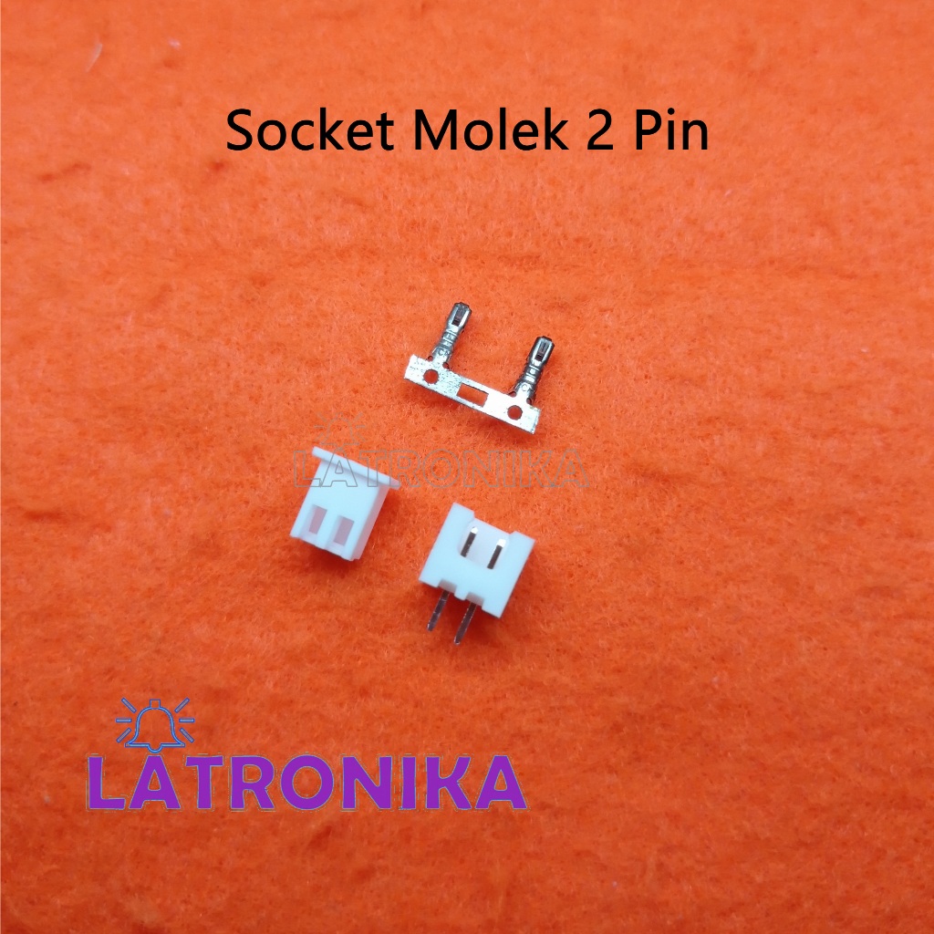 Jual Soket Molek Kecil 2 Pin Set Lengkap Terminal Socket Molex Konektor XH2.54 2P Socket Molex ...
