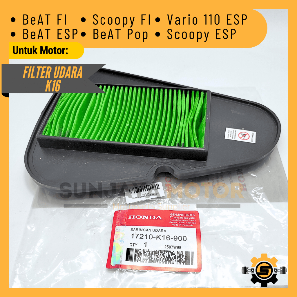 Jual Saringan Udara Honda K16 Filter Udara Beat FI Beat Street Scoopy ...