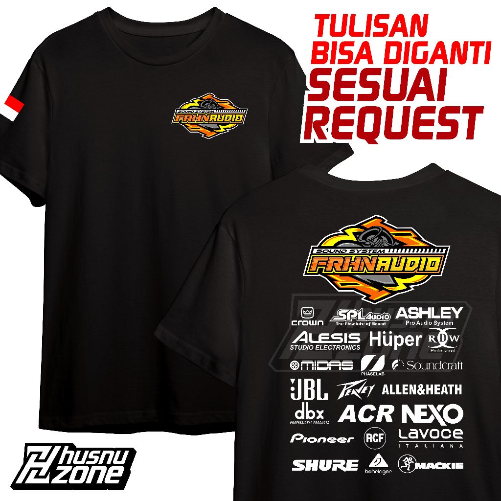 Jual Kaos Sound System Tulisan Custom sesuai request nama usaha ...