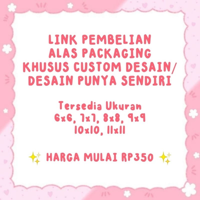 Jual ALAS PACKAGING CUSTOM DESAIN MURAH | ALAS PACKING AKSESORIS ...