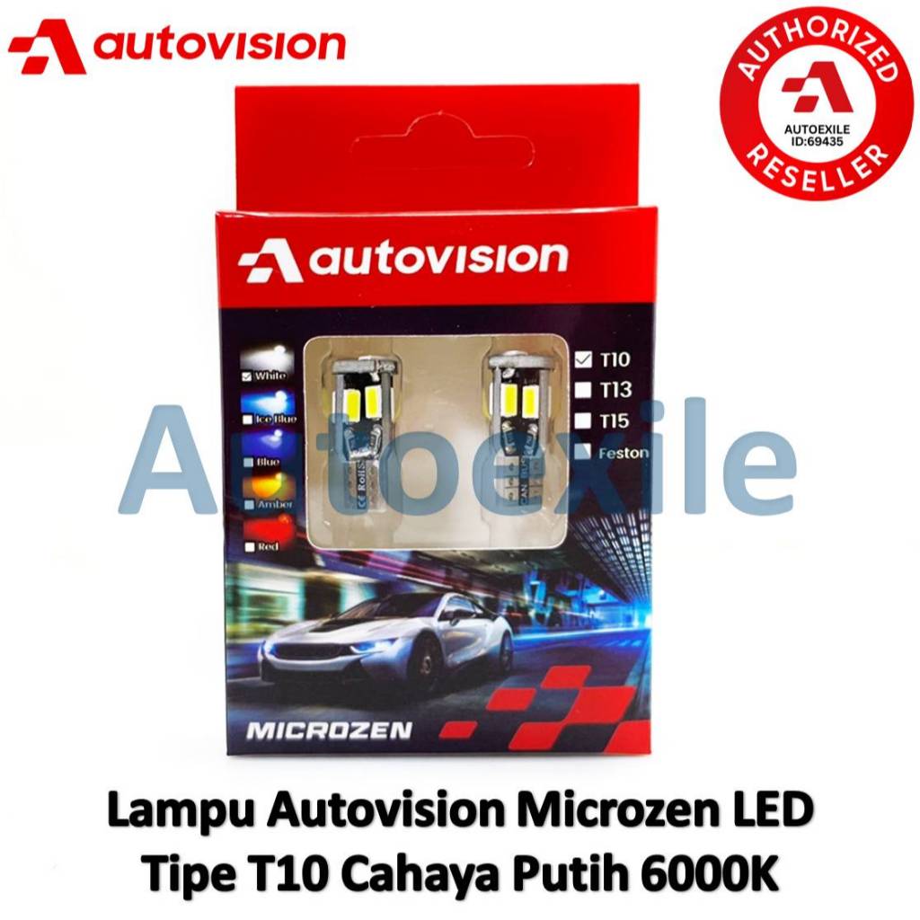 Jual Autovision Microzen LED T10 W5W Canbus 5630 10SMD Lampu Senja ...