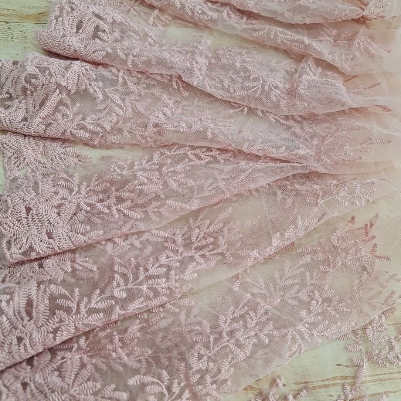 Jual Renda tile/tulle,renda tile lebar meteran | Shopee Indonesia