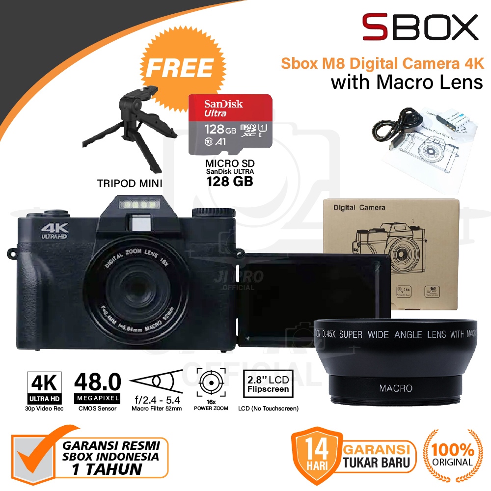 Jual Sbox M8 Digital Camera 4K Ultra HD with Macro Lens / Kamera S Box | Shopee Indonesia
