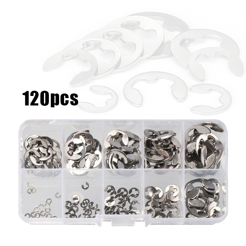 Jual 120pcs Stainless Steel E-Clip / E-Clip External Retaining Ring ...