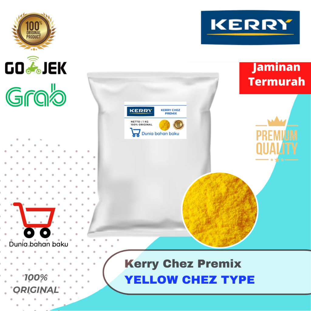 Jual KEJU BUBUK KERRY PREMIX PREMIUM YELLOW CHEESE POWDER 500 g / 1 Kg ...