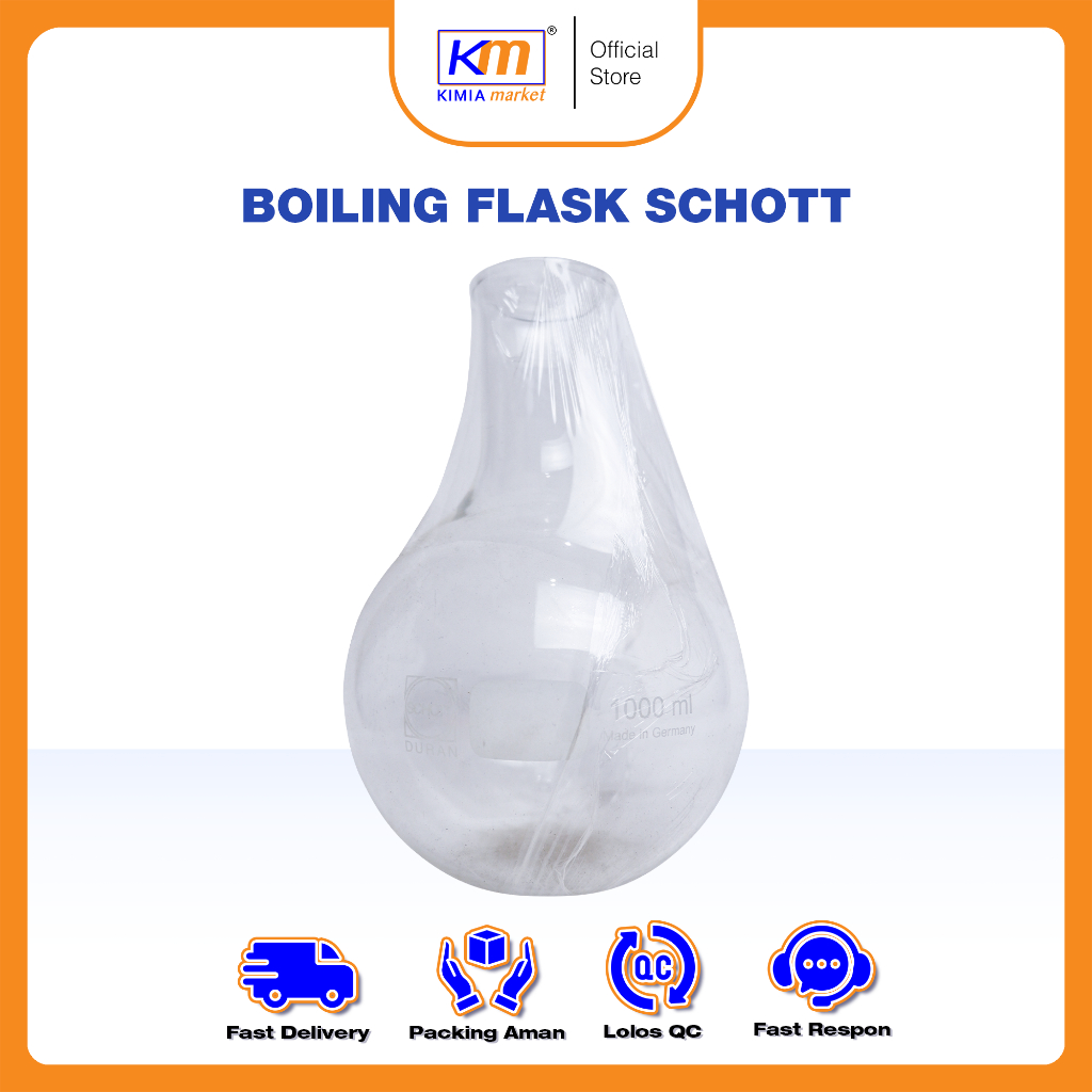 Jual Labu Didih - Boiling Flask Schott - 1Liter | Shopee Indonesia