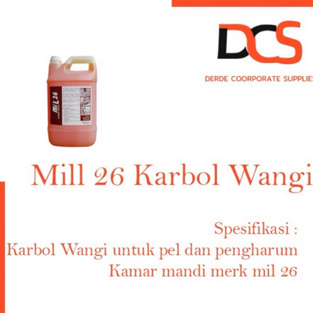 Jual Cairan Pembersih Kamar Mandi - Karbol Wangi - Mill 26 - ukuran 4 ...