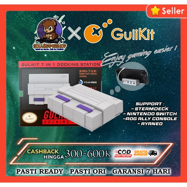 Jual Gulikit 7 in 1 Docking Station Switch Steam Deck AYANEO ROG Ally ...