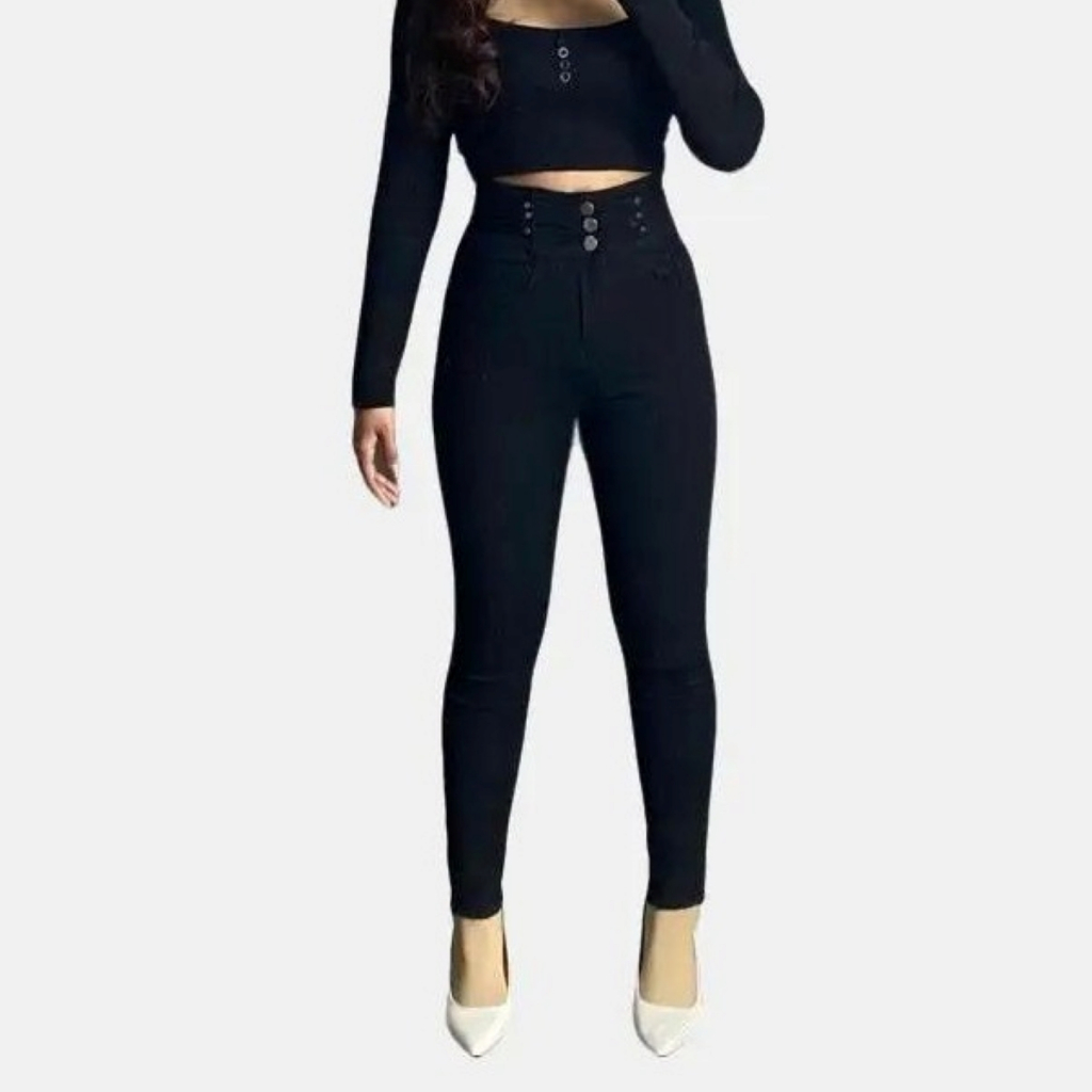 Jual Celana Jeans Hitam Wanita Skinny Highwaist Jeans Denim Premium ...