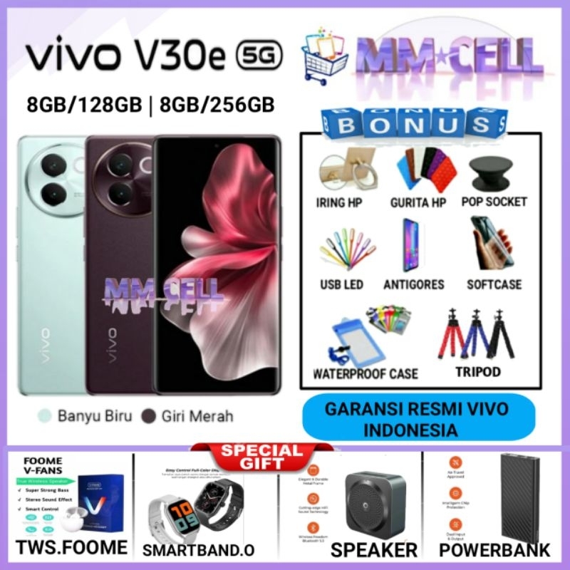 Jual VIVO V30E 5G RAM 8/256 GB | VIVO V30 E 5G RAM 8/128 GB GARANSI RESMI VIVO INDONESIA ...