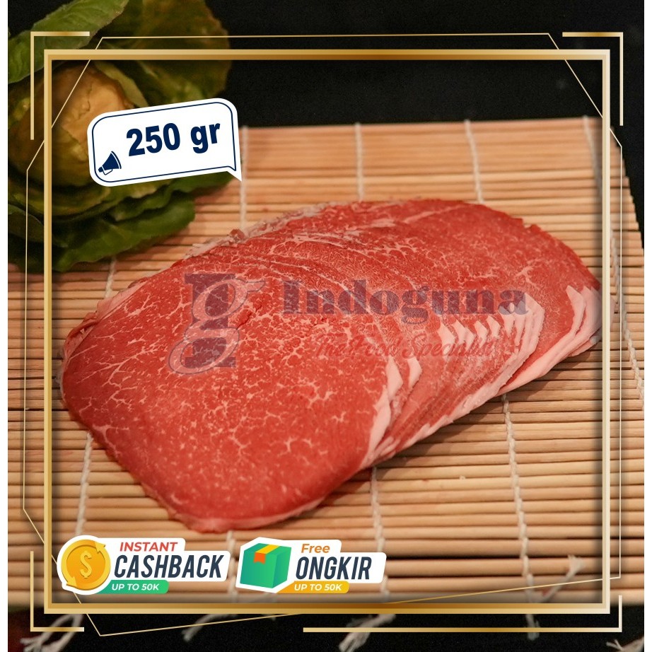 Jual Daging Sapi Japanese Cattle Wagyu Eye round Mb 9+ cut Shabu 250gr ...