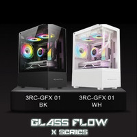Jual 3 POWER UP CASING GAMING RAPTOR GLASS FLOW 3RC-GFX 01 + 3 FAN RGB ...