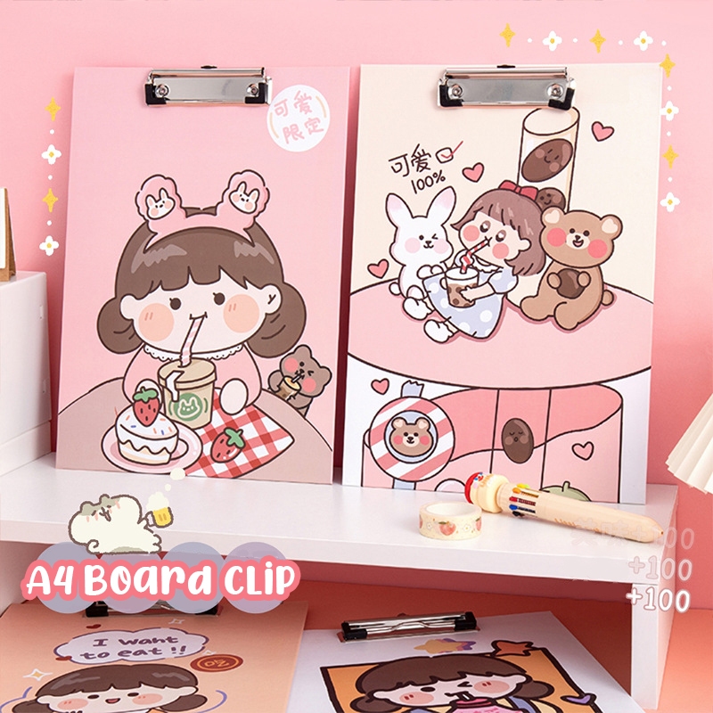 Jual Papan Alas Ujian A4 Clip Board, Papan Tulis Kartun Lucu, Papan ...