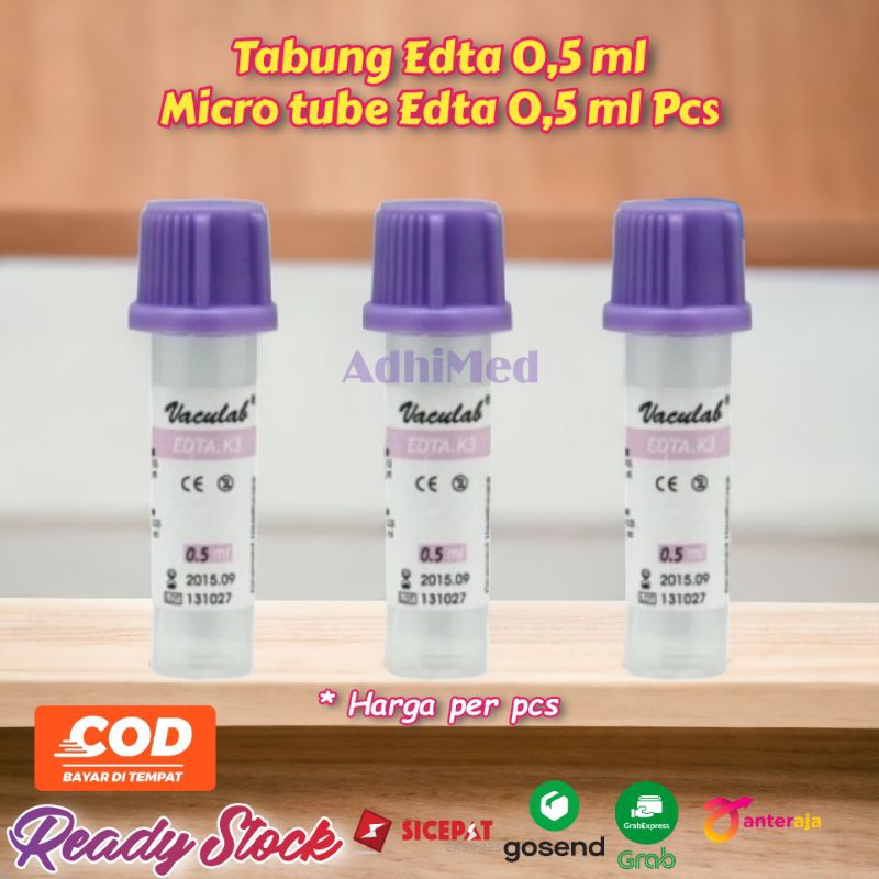 Jual micro tube edta 0.5ml / vaculab edta 0,5ml / tabung edta 0,5ml / tabung edta 0.5ml | Shopee ...