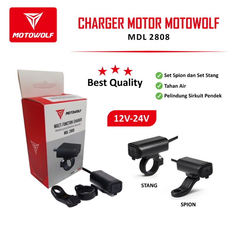 Jual Charger Usb Motor Motowolf Spion Motor Stang Motor Universal ...