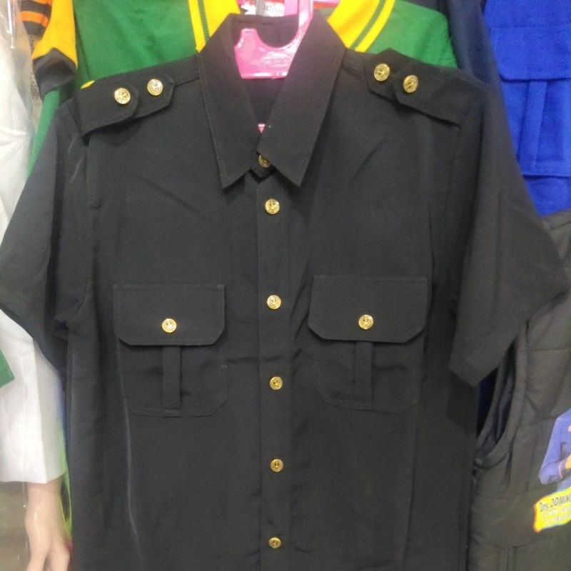 Jual seragam sapari/baju safari /sapari satpam hitam 1 stel | Shopee ...