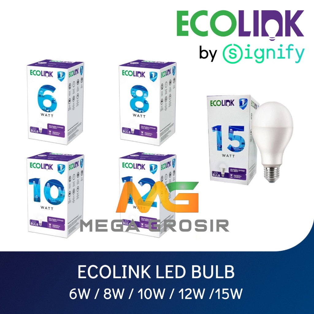 Jual ECOLINK Lampu LED Bulb 4W 5W 7W 9W 11W 15W 19W Putih - Bohlam ...